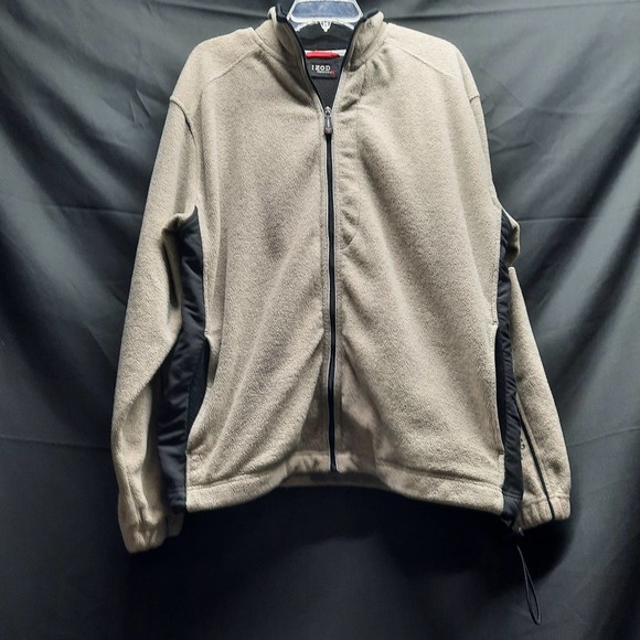 Izod | Jackets & Coats | Izod Max Air Fx Fleece Full Zip Gray Black ...